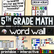 5th Grade Math Vocabulary Word Wall – Scaffolded Math Shop