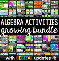 Algebra Activities Bundle – Scaffolded Math Shop