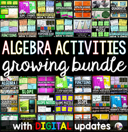 Algebra Activities Bundle – Scaffolded Math Shop