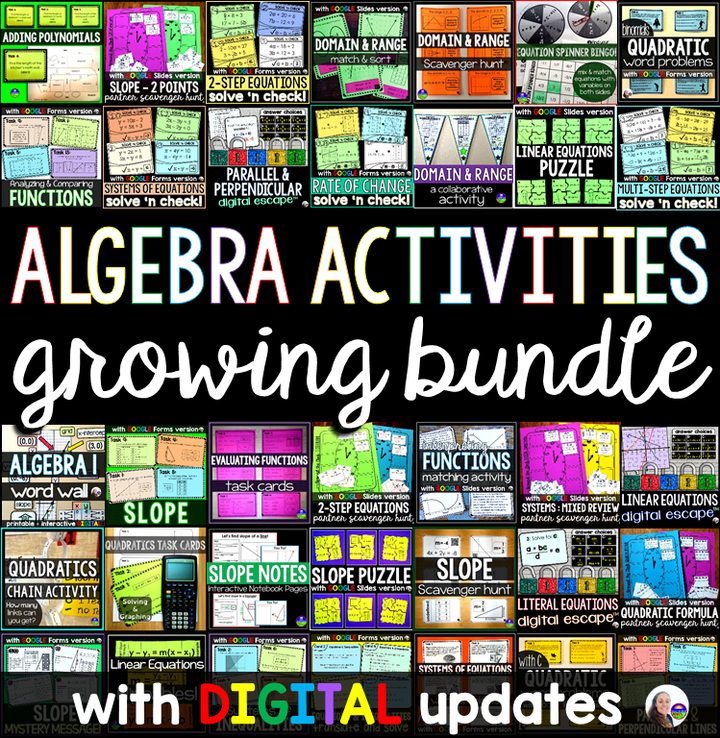 Algebra – Scaffolded Math Shop