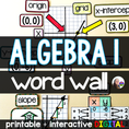 Algebra Vocabulary Word Wall – Scaffolded Math Shop