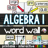 Algebra Vocabulary Word Wall – Scaffolded Math Shop