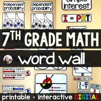 7th Grade Math Vocabulary Word Wall – Scaffolded Math Shop