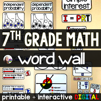 7th Grade Math Vocabulary Word Wall – Scaffolded Math Shop