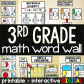 3rd Grade Math Word Wall – Scaffolded Math Shop