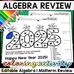 Editable New Years 2025 Algebra 1 Midterm Review Coloring Activity ...