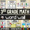 3rd Grade Math Vocabulary Word Wall – Scaffolded Math Shop