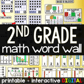 2nd Grade Math Word Wall – Scaffolded Math Shop
