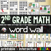 2nd Grade Math Vocabulary Word Wall – Scaffolded Math Shop