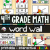 4th Grade Math Vocabulary Word Wall – Scaffolded Math Shop