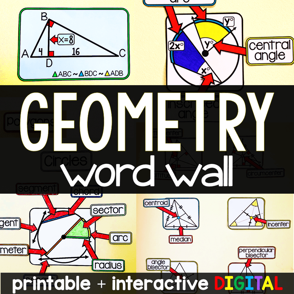 Geometry Word Wall – Scaffolded Math Shop
