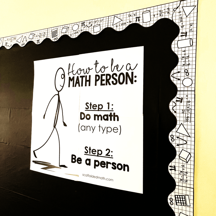 Printable "Mathy" Math Bulletin Board Borders – Scaffolded Math Shop