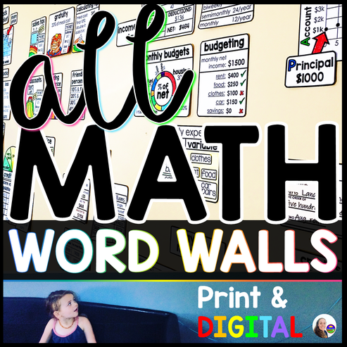 Math Vocabulary Word Wall Bundle – Scaffolded Math Shop