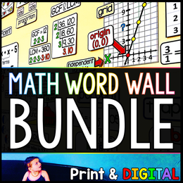 Math Word Wall Bundle – Scaffolded Math Shop