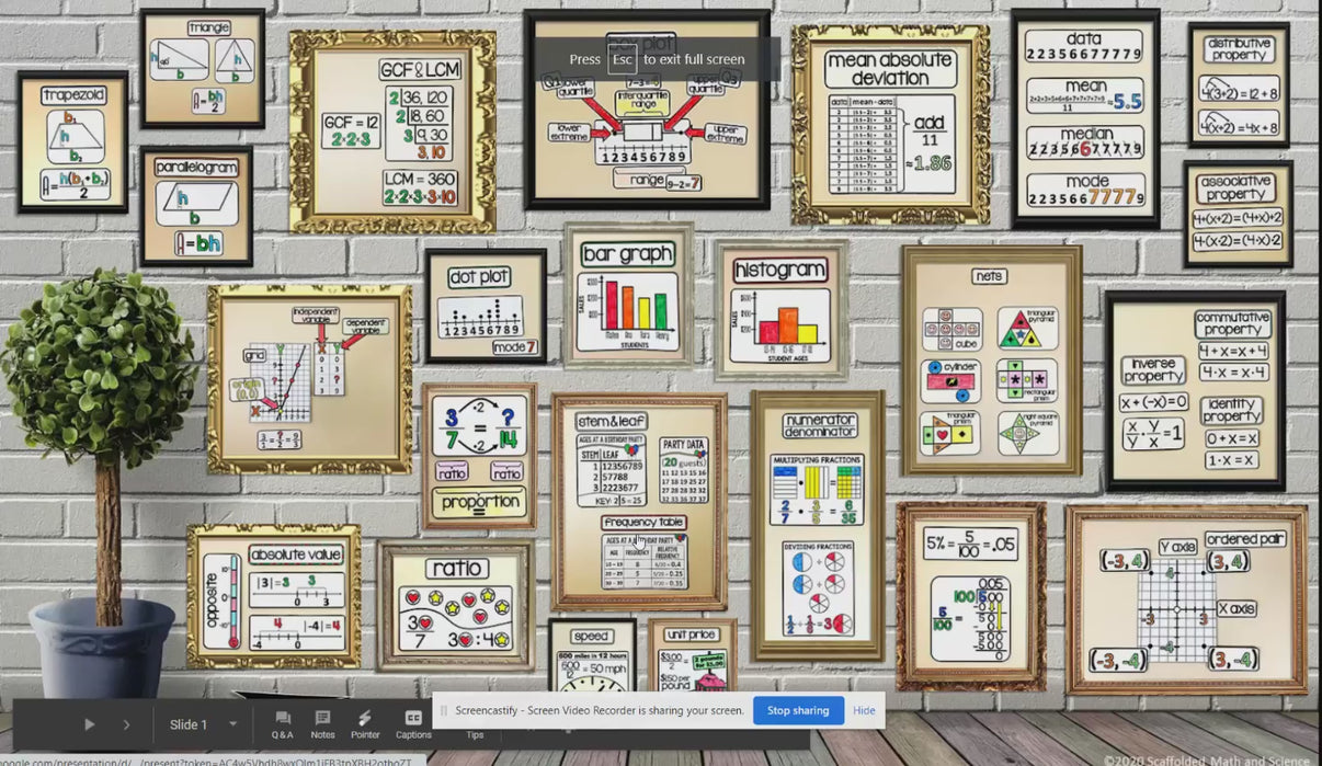 6th Grade Math Vocabulary Word Wall – Scaffolded Math Shop