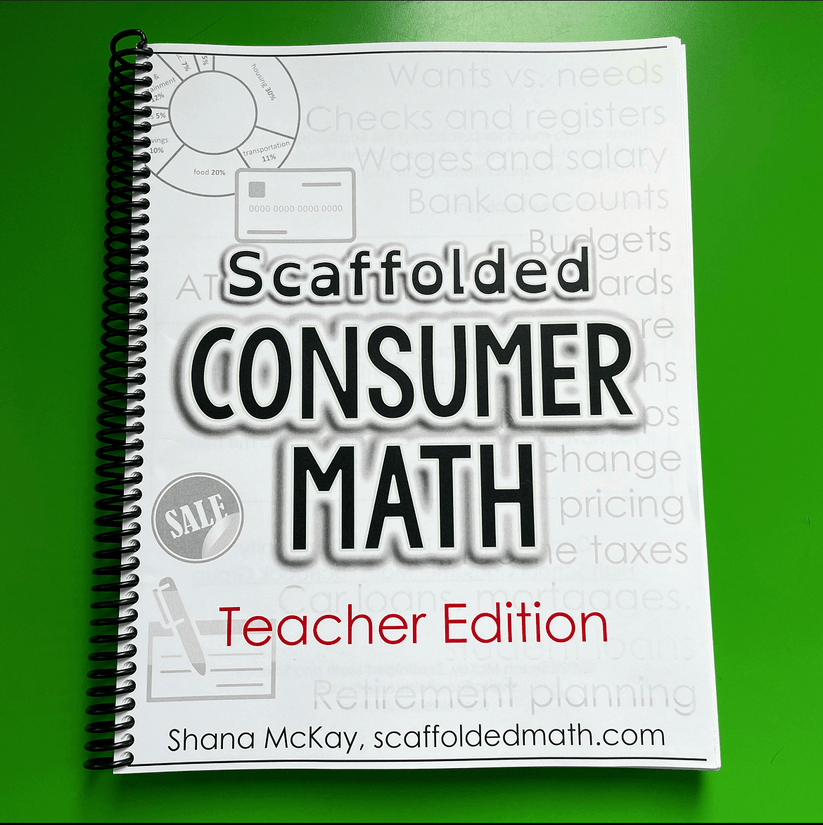 Scaffolded Consumer Math Curriculum – Scaffolded Math Shop