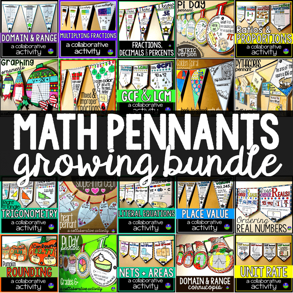 Math Pennants Bundle – Scaffolded Math Shop